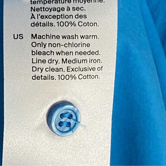 COS | Dresses | Cos Blue Cotton Maxi Dress | Poshmark